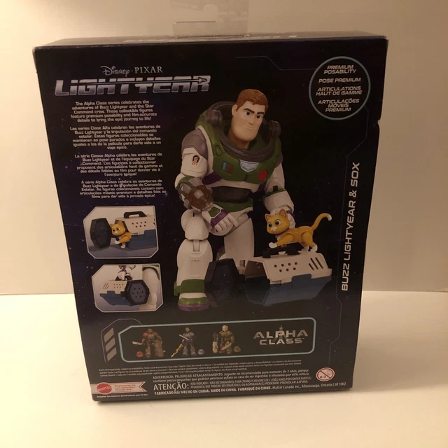 DISNEY PIXAR LIGHTYEAR Movie Buzz & Sox Alpha Class Action Figure 2022 ...