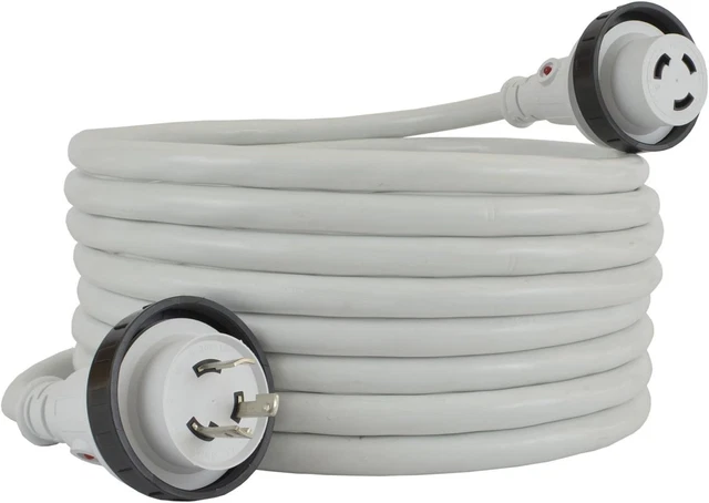 HIGH-VISIBILITY 25FT 30A Marine Shore Power Cordset - Safe with LED ...