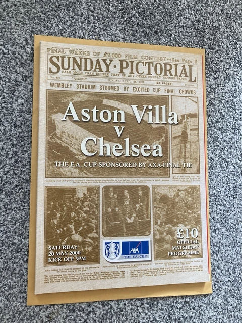 ASTON VILLA V Chelsea 2000 FA Cup Final Programme. £5.45 - PicClick UK
