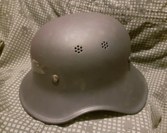 WW2 GERMAN HELMET M44 Luftschutz one piece shell. Late war. Rare £93.00 ...