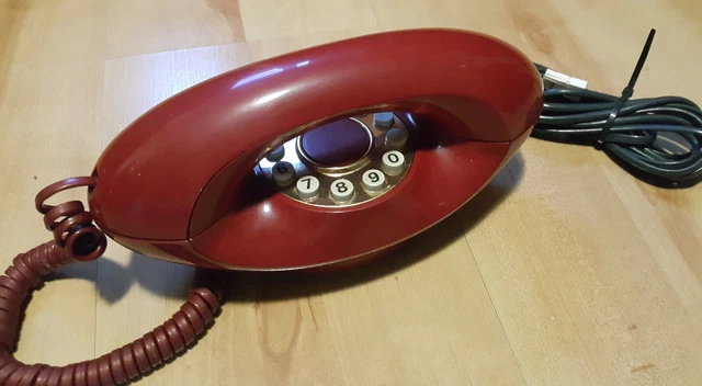 VINTAGE GENIE PUSH Button Red Phone stylish retro working £21.49 ...