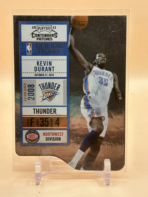 KEVIN DURANT 2010-11 Playoff Contenders découpes de matrice argent ...