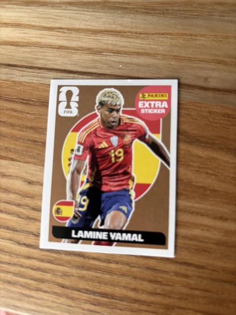 PANINI FIFA WORLD Cup 2026 Lamine Yamal Spain Bronze Extra Sticker £13. ...
