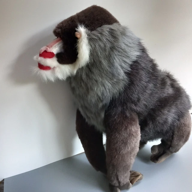 MANDRILL BABOON HANSA Soft Plush Toy 3577 Gorilla Like Realistic Monkey Toy 44cm £40.95 ...