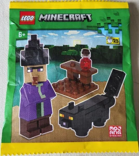LEGO MINECRAFT MINI Set: Witch Minifigure with Black Cat and Potion £9. ...