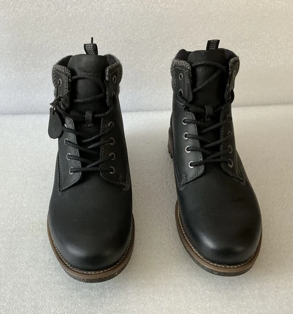 BENCH MENS BLACK Leather Boots Ankle Smart Chelsea Shoes New UK Size 9 ...