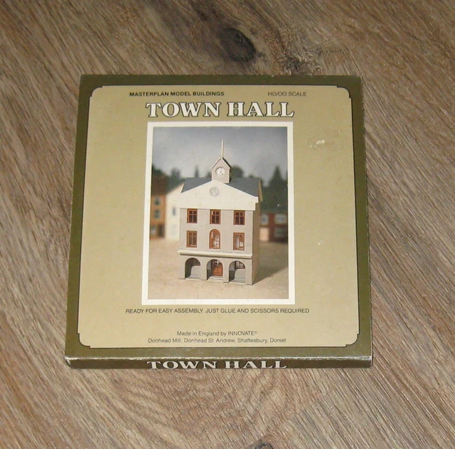 MASTERPLAN MODEL BUILDINGS TOWN HALL Assembly Kit H0/00 Scale $40.00 ...