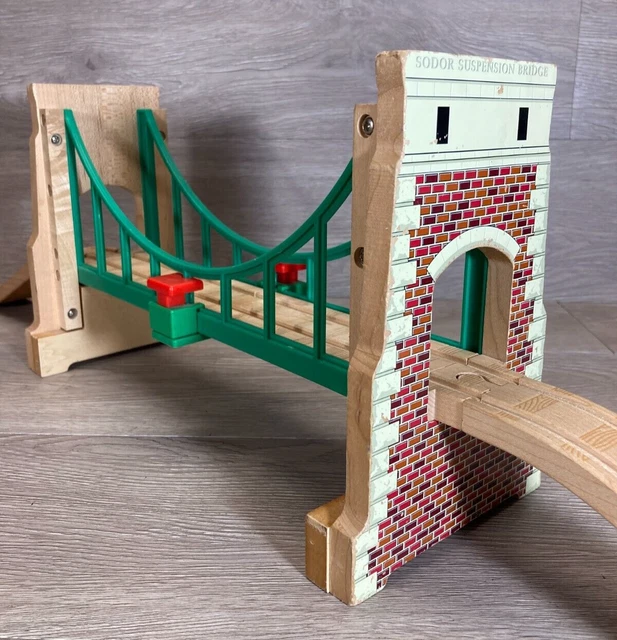 THOMAS & FRIENDS Wooden Train COLLAPSING SODOR SUSPENSION BRIDGE ...