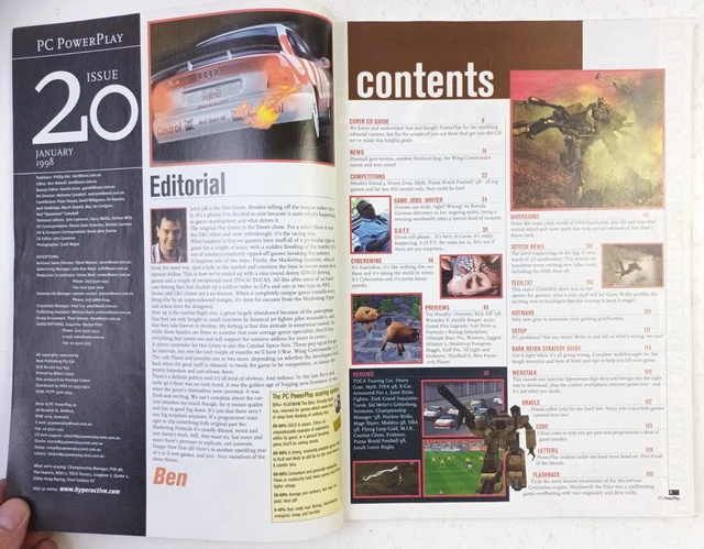 PC POWERPLAY #20 January 1998 No Cd. Toca Topuring Cars Dark Reign ...