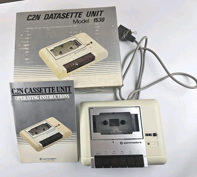COMMODORE COMPUTER C2N Datasette Unit with Original Box And Manual ...