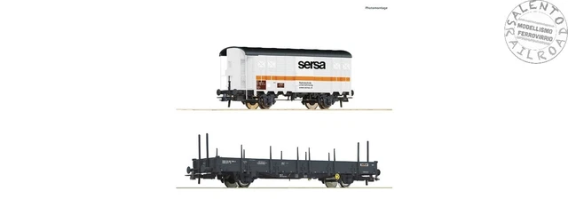 ROCO 77043 SET di 2 carri merci manutenzione ferroviaria Società "SERSA ...