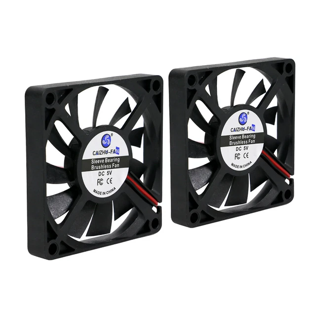 2X DC5V/12V/24V 7015 Mini Cooling Fan PC Computer Case Printer 2-Pin ...