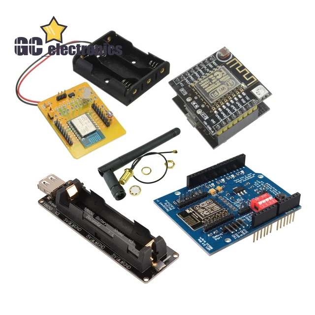 Uno R3 Esp8266 Serial Wifi Module Extend Board 18650 Battery Shield