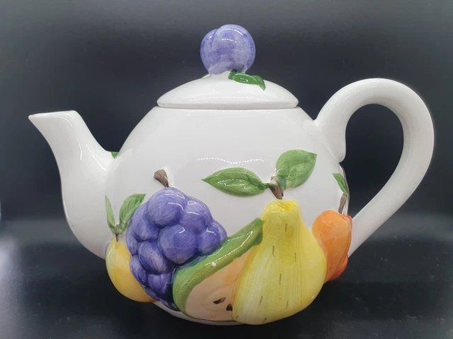 RAYWARE NOVELTY 3D Fruit Design Tea Pot Hand Painted Vintage £8.00 ...