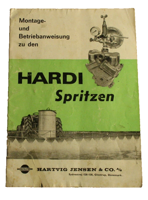 HARDI SPRITZEN, MONTAGE- und Betriebsanweisung Anleitung Handbuch EUR ...
