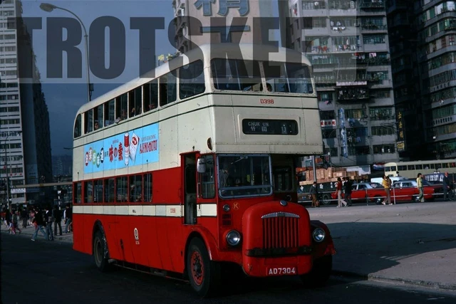 35MM SLIDE HONG KONG KMB Kowloon Motor Bus D398 AD7304 1976 Original £ ...