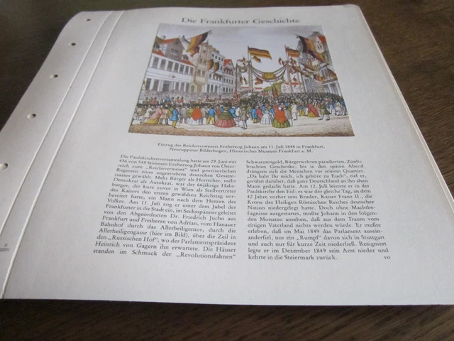 FRANKFURT ARCHIV 4 Geschichte 2051 Reichsverweser Erzherzog Johann 111. ...