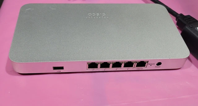 CISCO MERAKI MX64 Cloud Managed Firewall Router With Power Adapter 600 ...