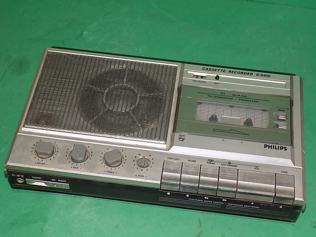 PHILIPS CASSETTE RECORDER Deck D6410 Tape Deck Vintage Made in Austria ...