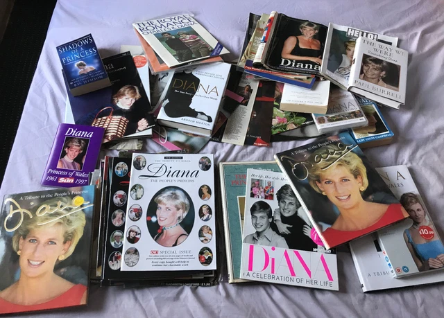 PRINCESS DIANA Magazine Books DVD Collection Wedding Death Bundle Royal ...