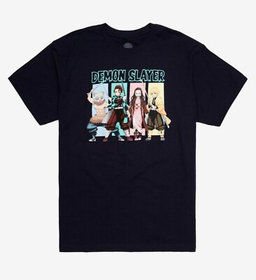 NEW TARGET DEMON Slayer Kimetsu No Yaiba Graphic Black T-Shirt (Size XL ...