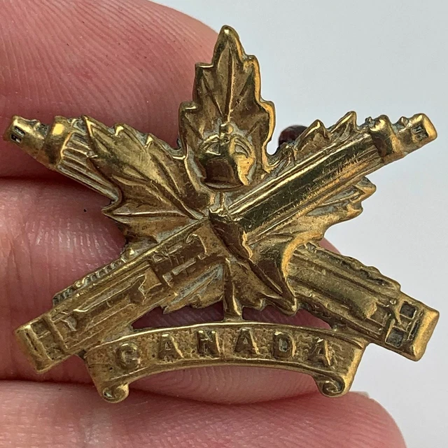 WW1 CANADIAN MACHINE Gun Corps MGC Battalion Canada CEF Collar Badge ...
