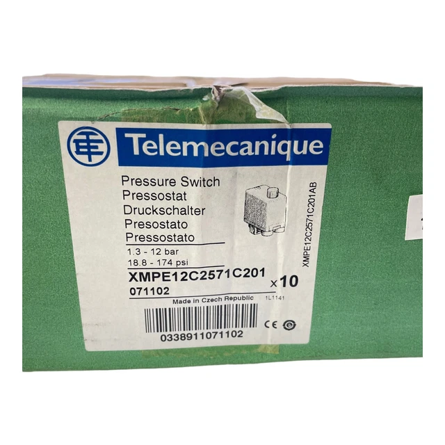 TELEMECANIQUE XMP PRESSURE Switch 1.3-12bar 18.8-174psi 230V 1.5kW £152 ...