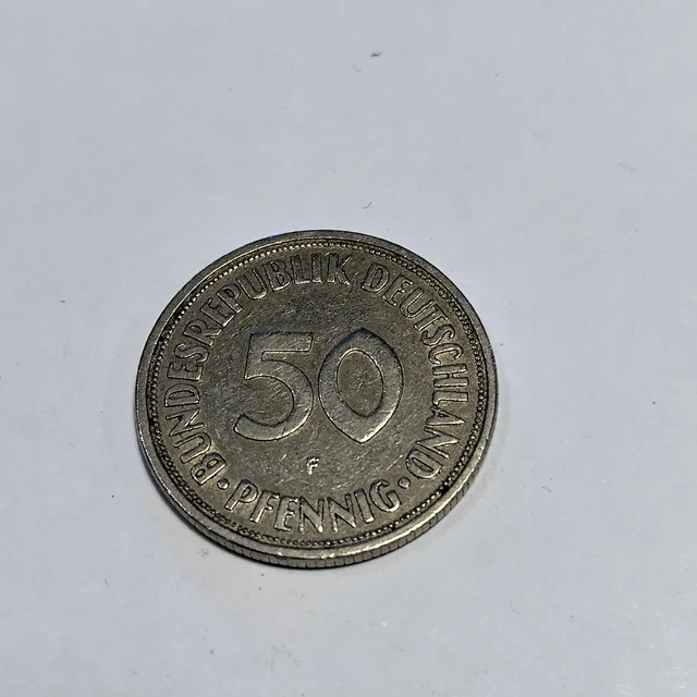 COIN GERMANY - West 1950 50 pfennig West Germany FRG Mark F Copper ...
