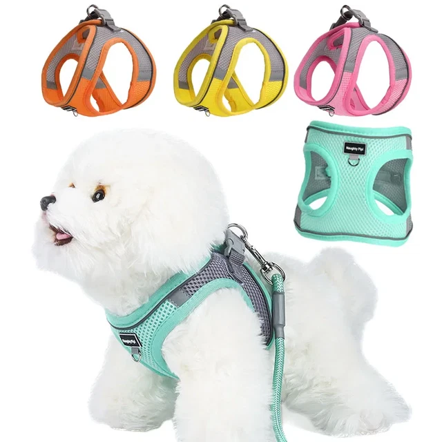 DOG HARNESS FOR Small Dogs Adjustable Puppy Cat Harness Vest French ...