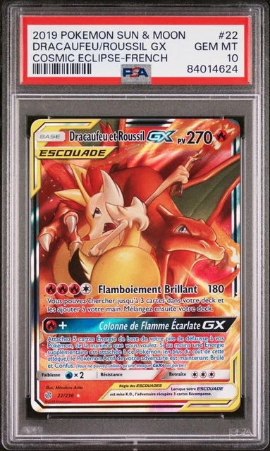 CARTE POKÉMON : Dracaufeu Et Roussil Gx 22/236 - Psa 10 - Eclipse ...