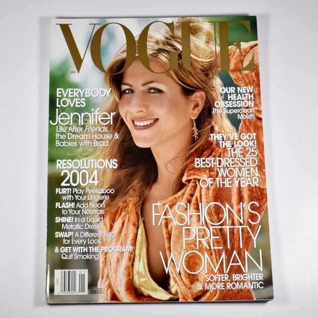VOGUE MAGAZINE JANUARY 2004 Jennifer Aniston Cover $36.00 - PicClick CA