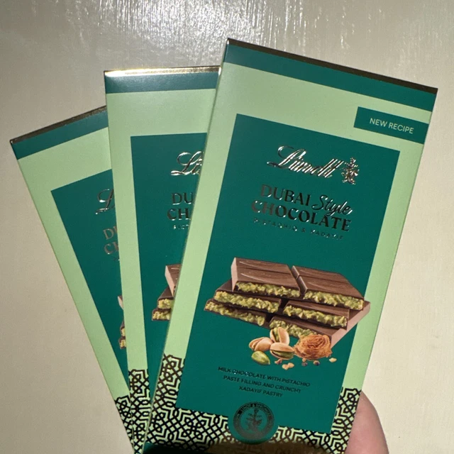 LINDT DUBAI STYLE Milk Chocolate Bar Pistachio & Kadayif Limited ...