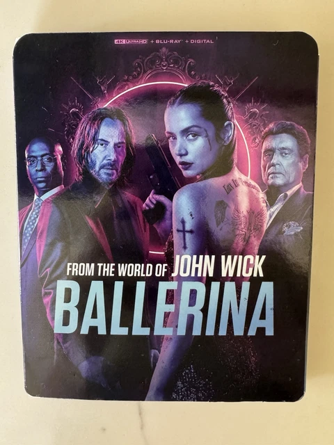 JOHN WICK: BALLERINA 4K Ultra HD + Blu-ray + Digital 2025 w/ Slipcover ...