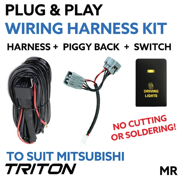 MITSUBISHI TRITON MR Plug & Play Driving Light Wiring Harness ...