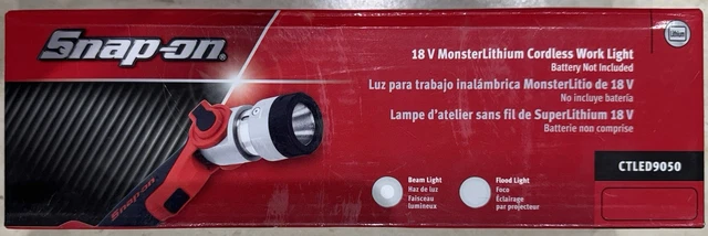 SNAP ON 18V LED Torch, Monster Lithium Cordless Worklight, 800 Lumens £ ...