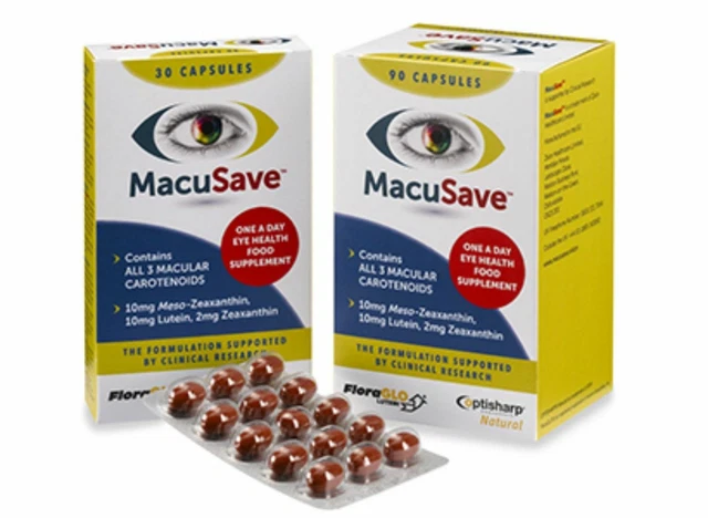 MACUSAVE EYE SUPPLEMENT with Meso-zeaxanthin Lutein capsules AREDS ...