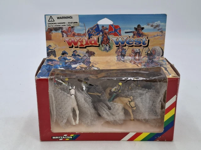 BRITAINS WILD WEST 7402 Confederate Cavalry Soldiers Horses in Original ...