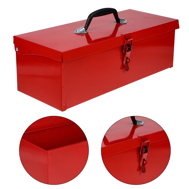 TOOL STORAGE CONTAINE Metal Lockable Tool Box Sheet Metal Tool Box £14. ...