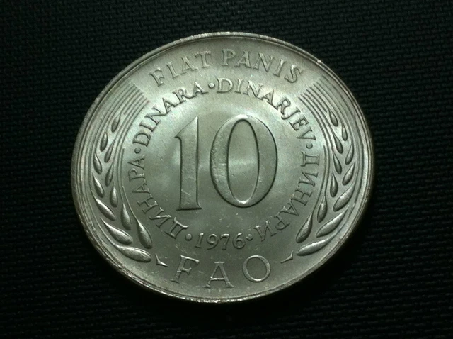 10 DINARA 1976 - F.A.O.- Copper-Nickel-Zinc- YUGOSLAVIA- commemorative coin !!! $4.49 - PicClick CA
