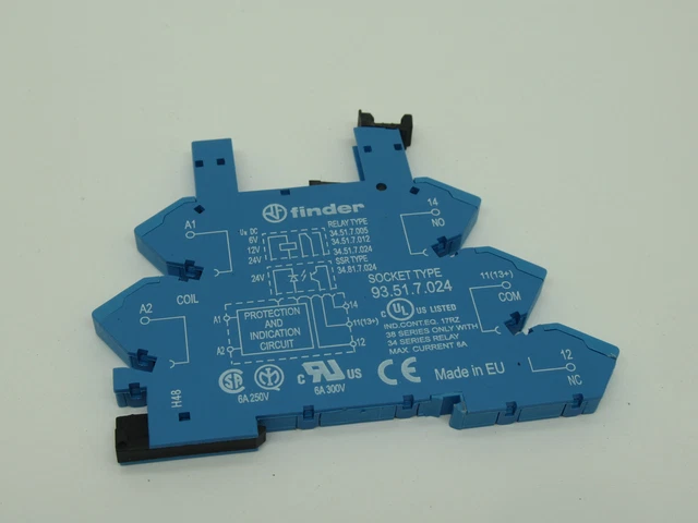 FINDER 93.51.7.024 DIN-RAIL Terminal Socket For 34 Series Relay NOP $23 ...
