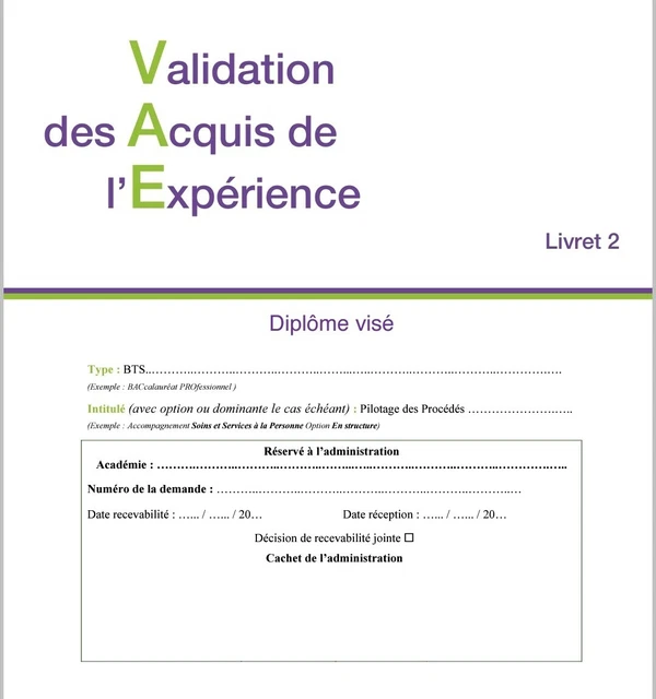 VAE BTS PILOTAGE Des Procédés bac +2 validé EUR 10,00 - PicClick FR