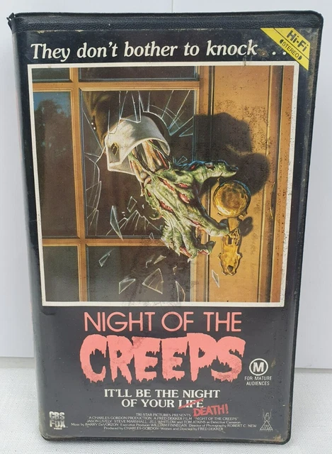 NIGHT OF THE Creeps VHS Horror Film Movie Tape Clamshell CBS Fox 1986 ...