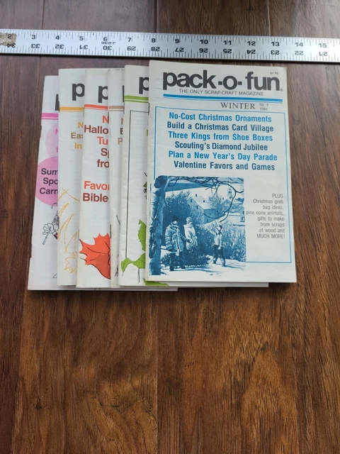 6- PACK O Fun Magazine Scrap Craft Ideas 1984 - 1986 Winter Spring ...