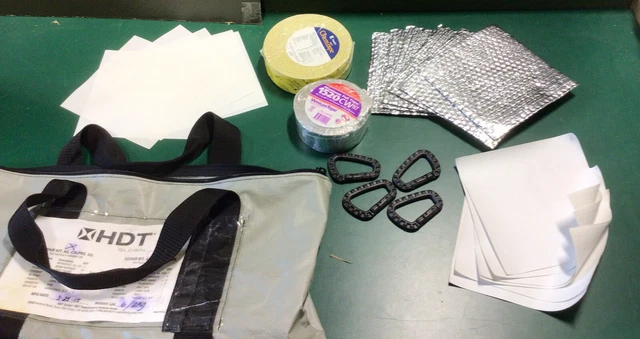 US ARMY HDT global tent repair kit, chem tape, liner fabric, foil tape ...