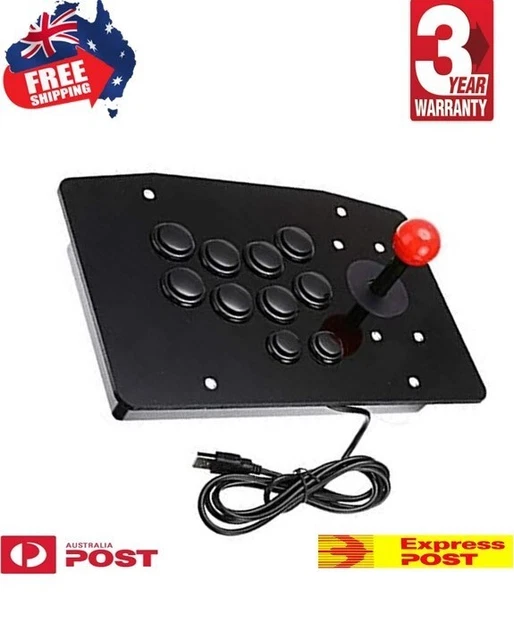 Arcade Joystick Fighting Stick Acrylic Wired Usb Gaming Controller Gamepad Video 47 95