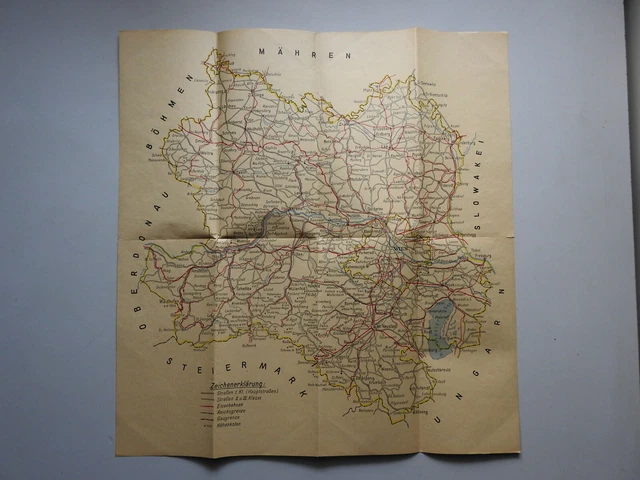 1940S NIEDERDONAU GERMANY Vintage Travel Tourist Map Pamphlet Brochure ...