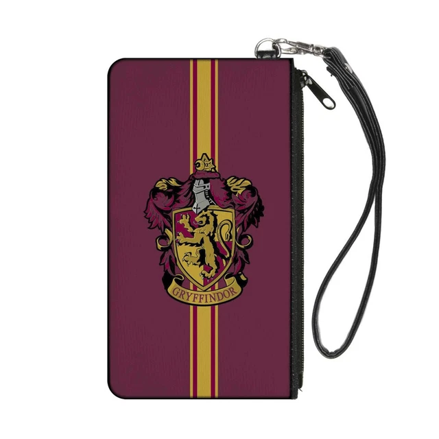 CANVAS ZIPPER WALLET SMALL GRYFFINDOR Crest/Vertical Stripe Burgundy ...