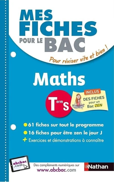 MES FICHES POUR le BAC Maths Term S - Diederichs, Gilles EUR 1,46 ...