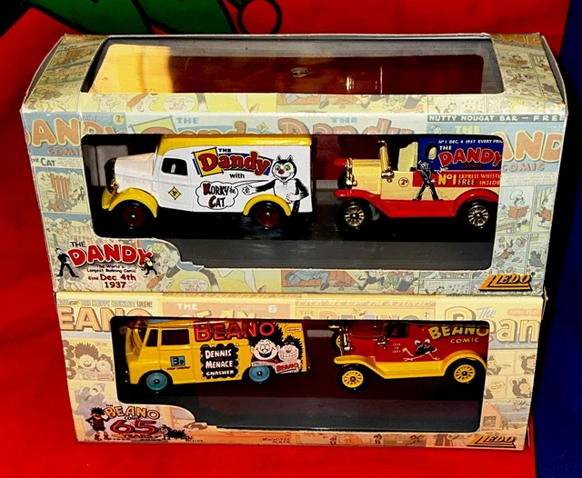 THE BEANO & Dandy Comics Die Cast Van And Car Model Set Lledo Special ...