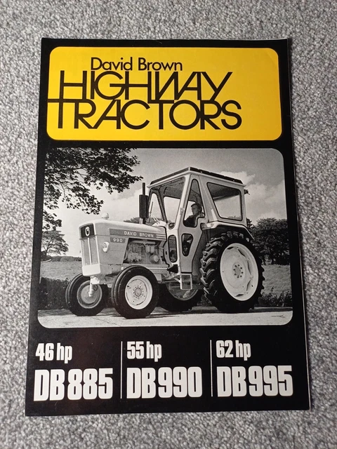 DAVID BROWN HIGHWAY Tractors 885 990 995 Vintage Sales Brochure Leaflet ...